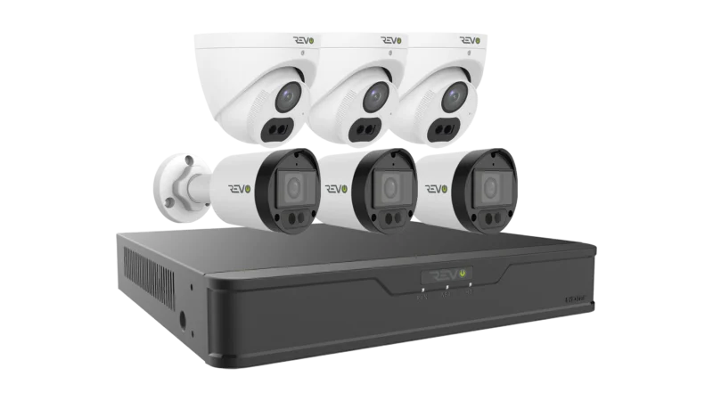 4K Hybrid 8 Channel Surveillance System with 6 Security Cameras